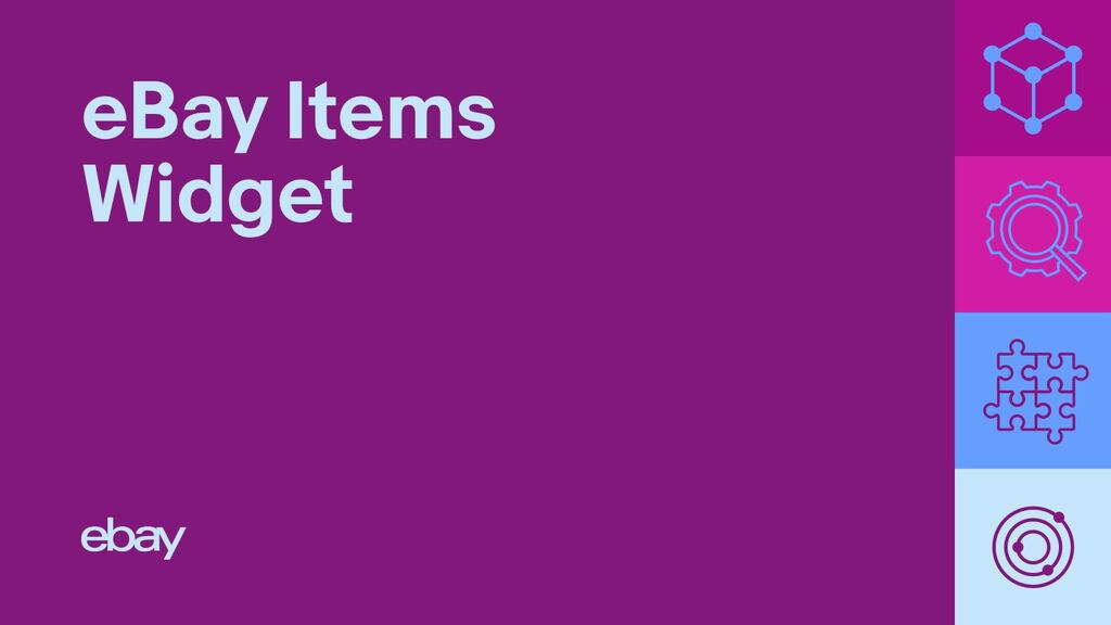 Surfacing eBay Inventory Across the Web with the eBay Items Widget