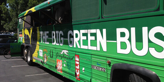 green buses